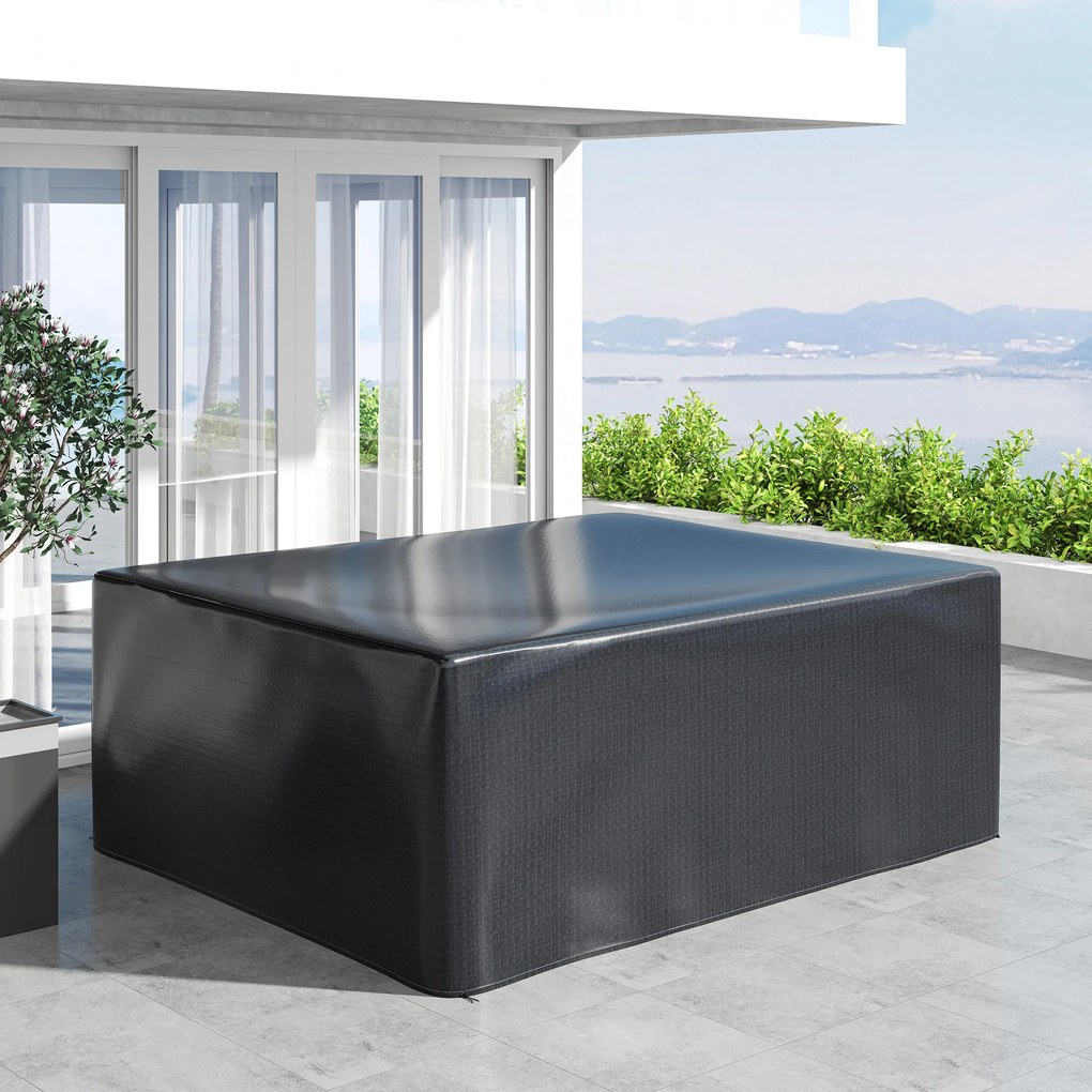 Ochranný kryt pro zahradní nábytek Zimní nepromokavý kryt Anti-UV plachta 235 x 190 x 90cm Černá