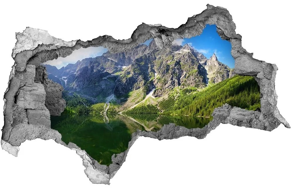 Wallmuralia Nálepka fototapeta 3D Morské oko Tatry 95x73 cm