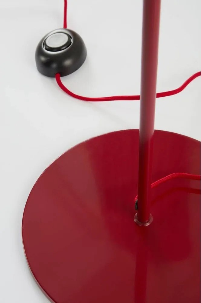 Červená/bílá látková stmívatelná stojací lampa (výška 148 cm) Juliet – Jotex