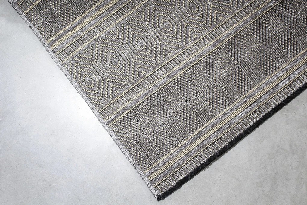 BE Koberec Saran G001 GREY - šedý obdélníkový Rozměr: 60x100 cm