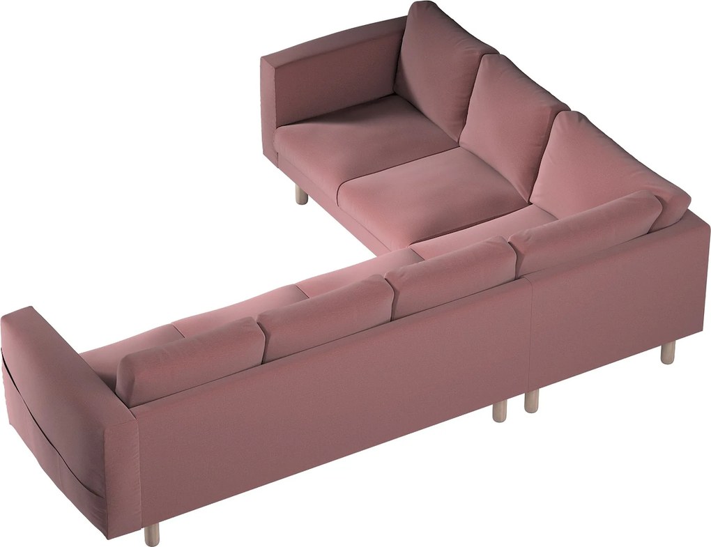Potah na pohovku IKEA Norsborg rohová 5-místná barva fialová látka sametová