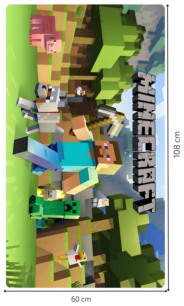 PIPPER. Textilní samolepka na zeď "Minecraft" Velikost: 40cm