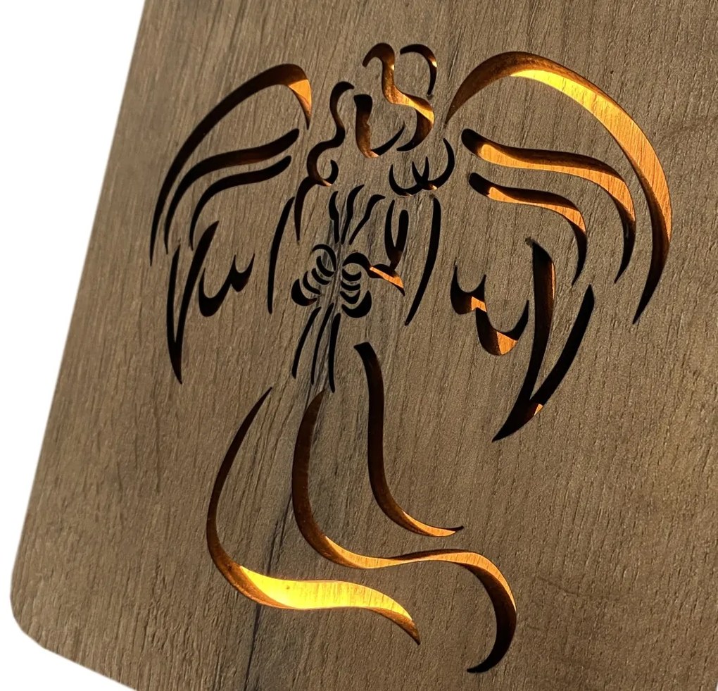 Li-Go "Anděl" lampa 19x19cm provedení povrchu: dub světlý