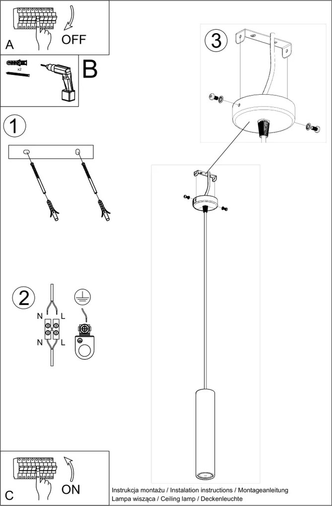 Sollux Lighting Závěsné svítidlo LUVO 1