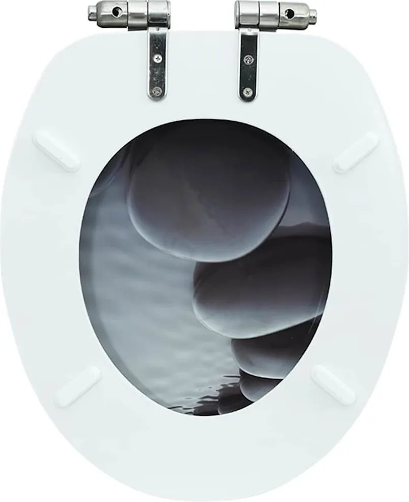WC sedátko s funkcí pomalého sklápění MDF motiv kamenů 143928