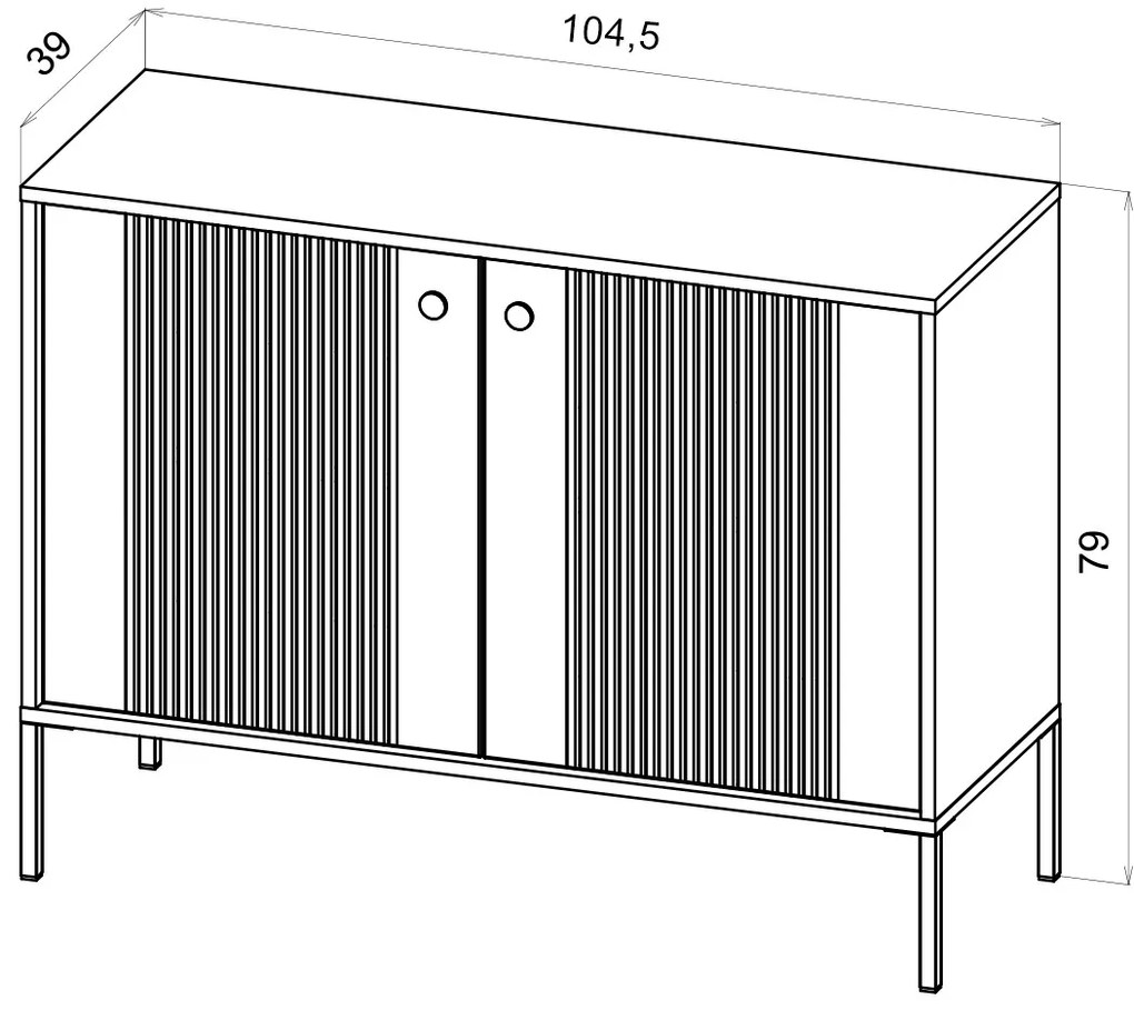 Komoda Iseo I 104,5 cm kašmírová