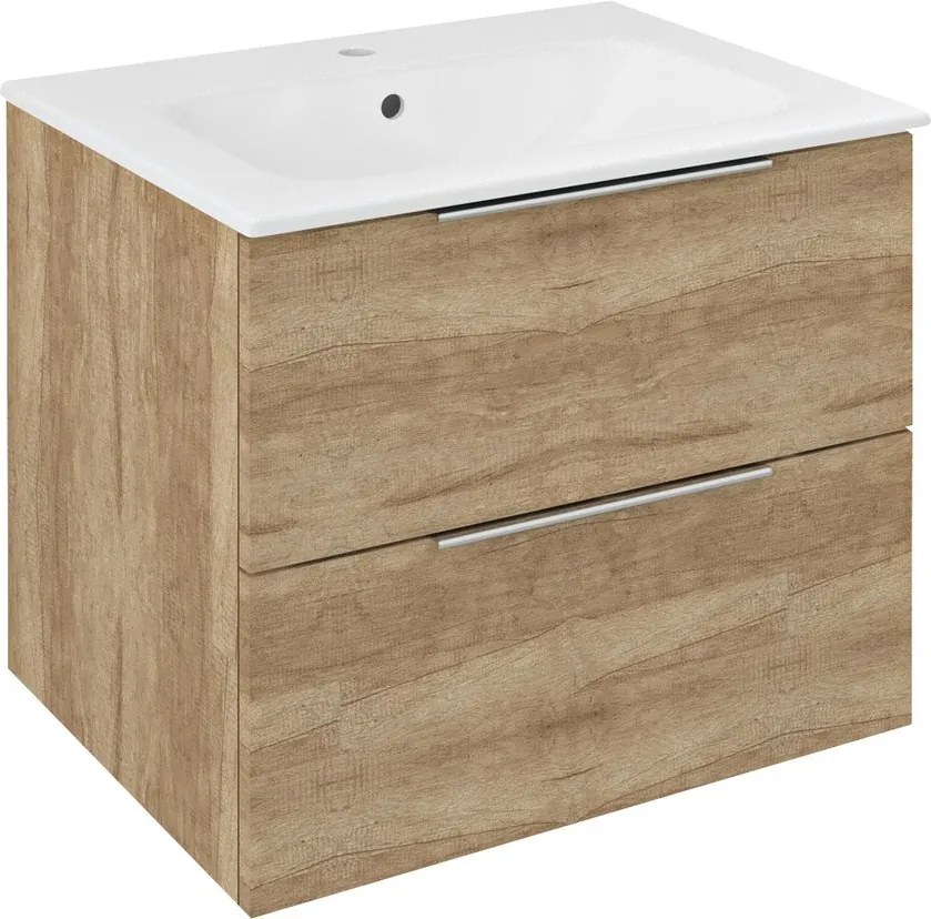 Sapho Cirasa koupelnová skříňka pod umyvadlo 59,2 x 52 x 46 cm zásuvky dub alabama hnědá CR611-2222