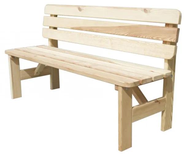Rojaplast VIKING 41247 Zahradní dřevěná lavice - 150 cm
