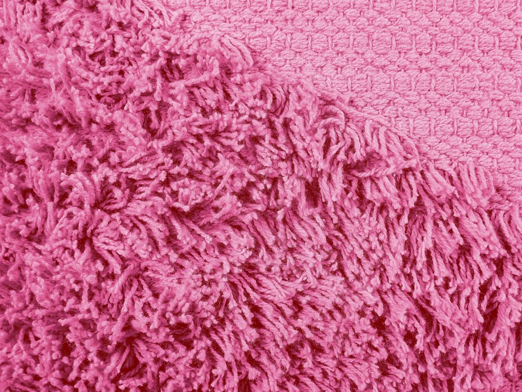 Sada 2 bavlněných polštářů 45 x 45 cm růžové RHOEO Beliani