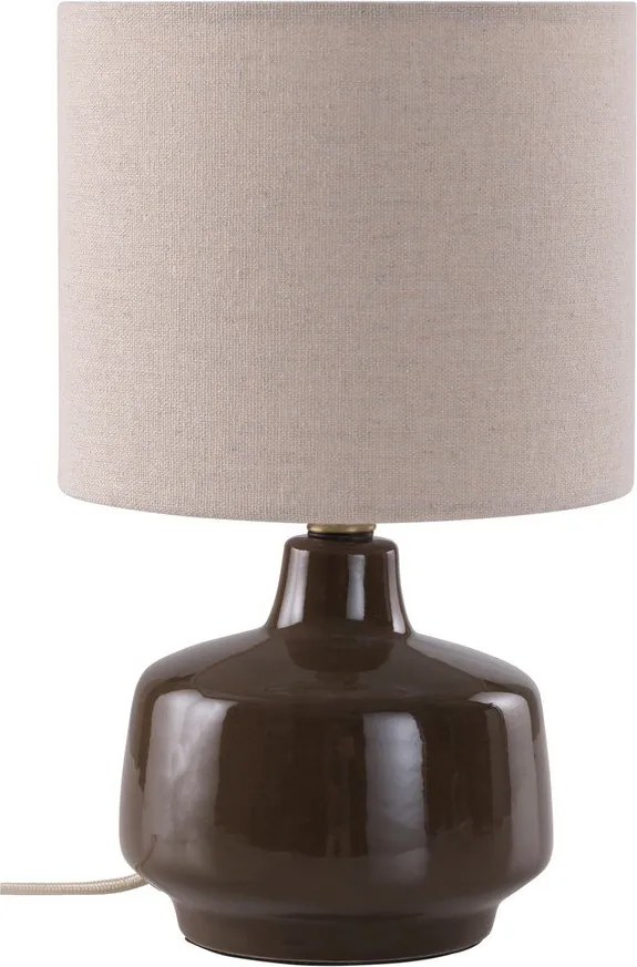 Hnědá/krémová keramická stolní lampa (výška 29 cm) Laila – Jotex