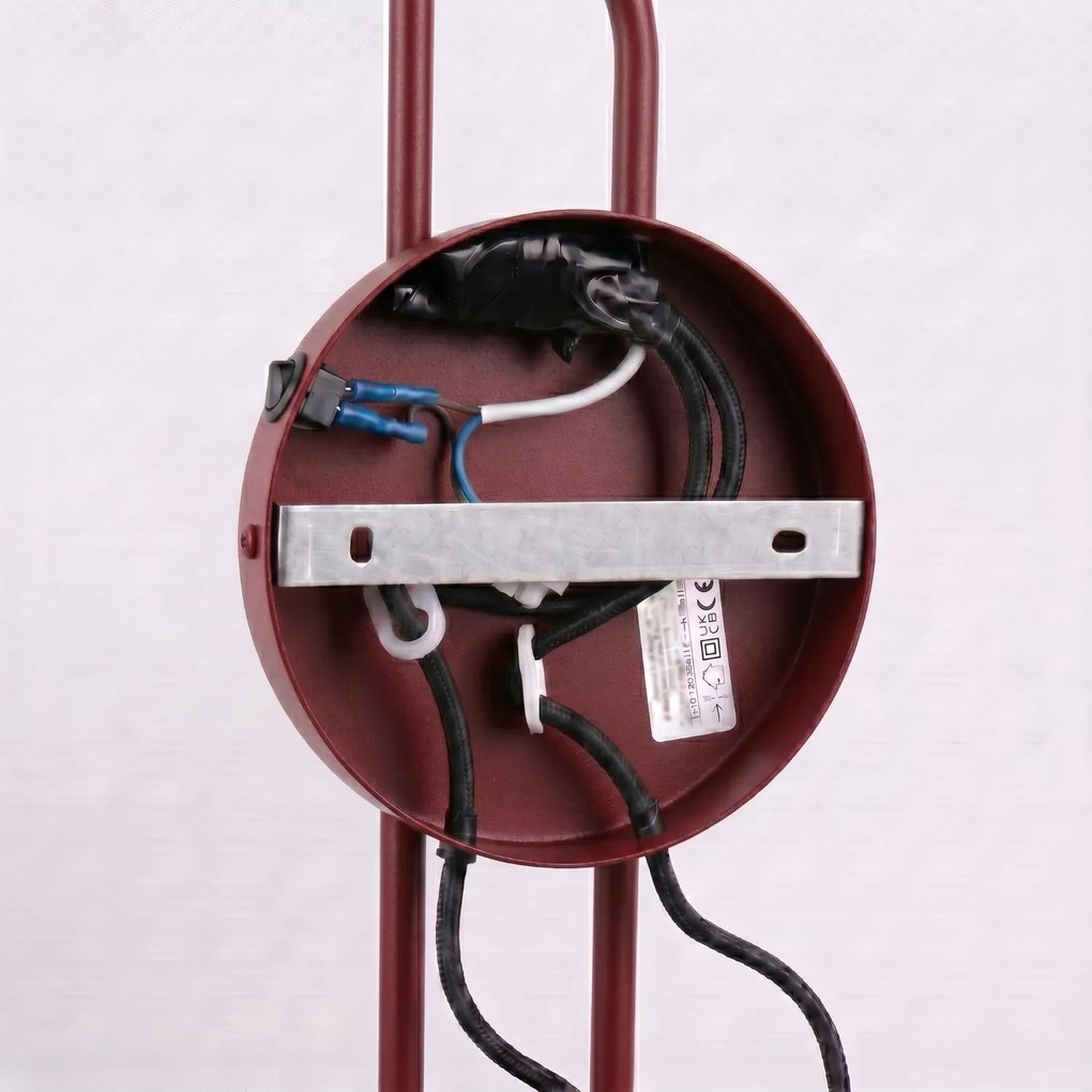 Sollux Lighting Nástěnné svítidlo NOX 2 bordó s vypínačem