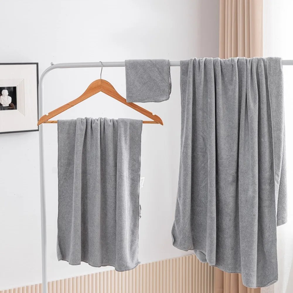Spod Igły i Nitki Rychleschnoucí ručník 80x180 Active šedé mikrovlákno 380g/m2