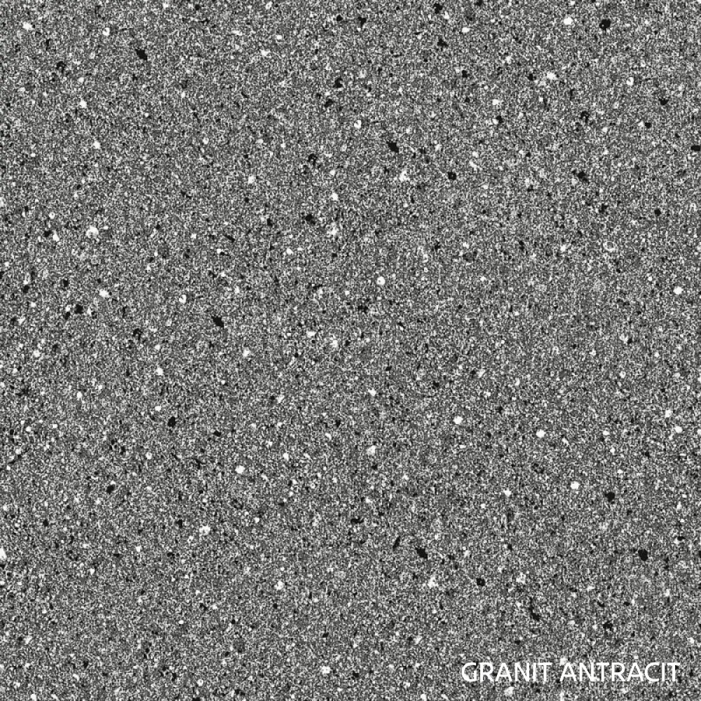 Pracovní deska, tloušťka 3,8 cm, K203PE, granit antracit