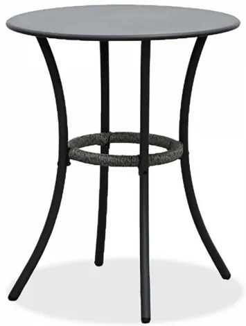 Zahradní set 1+2 stůl 60x60 židle umělý ratan kov antracit AZ-L1103 GREY