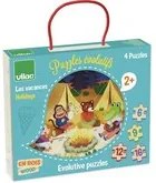 Vilac Dřevěné puzzle Dobrodružství 4v1