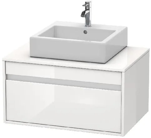 Duravit Ketho - Umyvadlová skříňka 43x80x55 cm, 1 zásuvka, lesklá bílá KT669402222