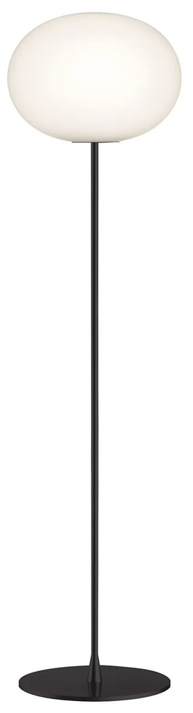 Flos Glo-Ball F3, stojací lampa z triplexového skla se stmívačem, černá, 1x150W E27, výška 185cm