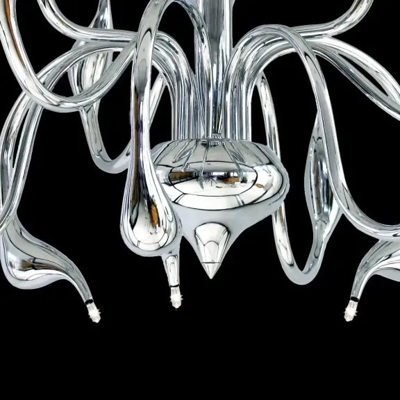 Designový lustr Snake 2 chrom