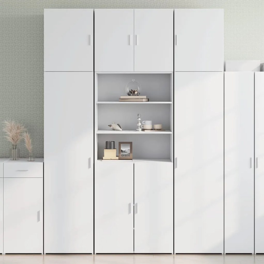Skříň highboard bílá 80 x 42,5 x 249 cm kompozitní dřevo 3281357