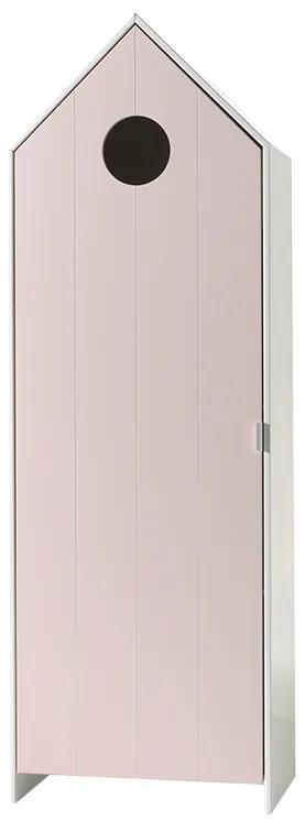 OnaDnes -20% Růžová lakovaná šatní skříň Vipack Casami 171 cm