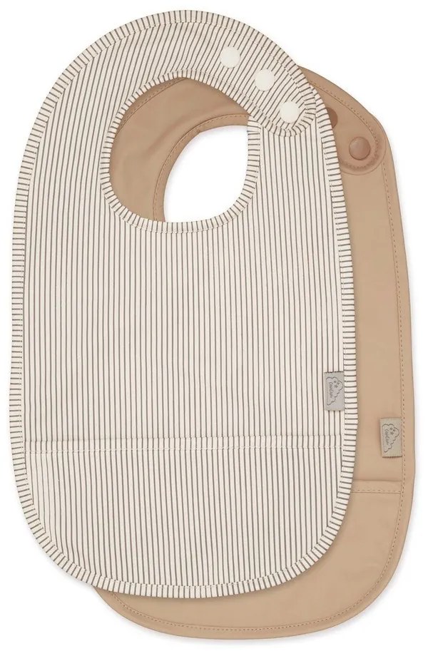 Béžové bryndáky v sadě 2 ks Classic Stripes Camel – Cam Cam Copenhagen