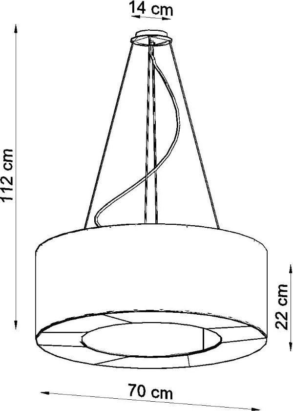 Lustr SATURNO 70 černý