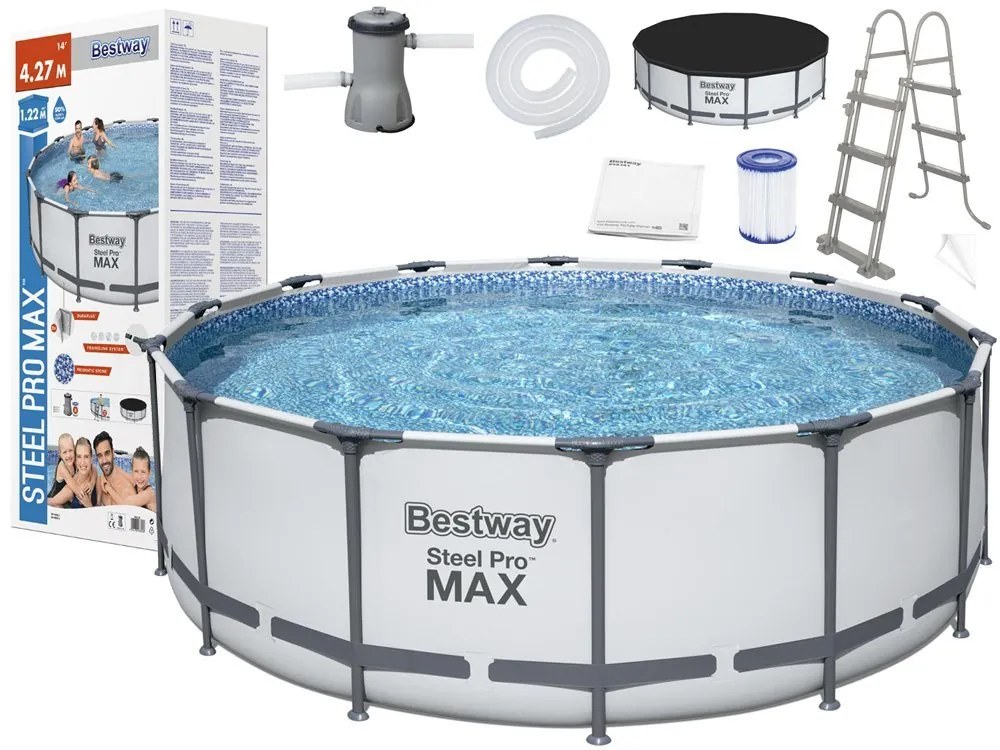 Bestway 5612X Zahradní bazén Steel Pro Max 4,27 x 1,22 m s příslušenstvím