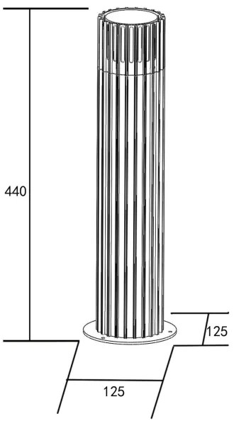 Venkovní lampa KUUSAMO 1xE27/20W/230V 44 cm IP54 antracit