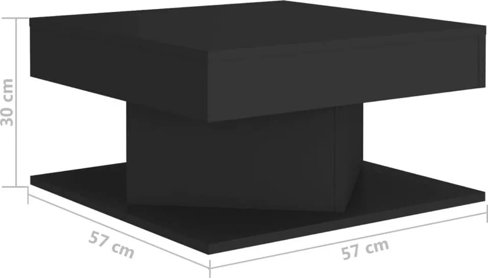 vidaXL Konferenční stolek 57 x 57 x 30 cm dřevotříska [808369] Barva: kouřový dub