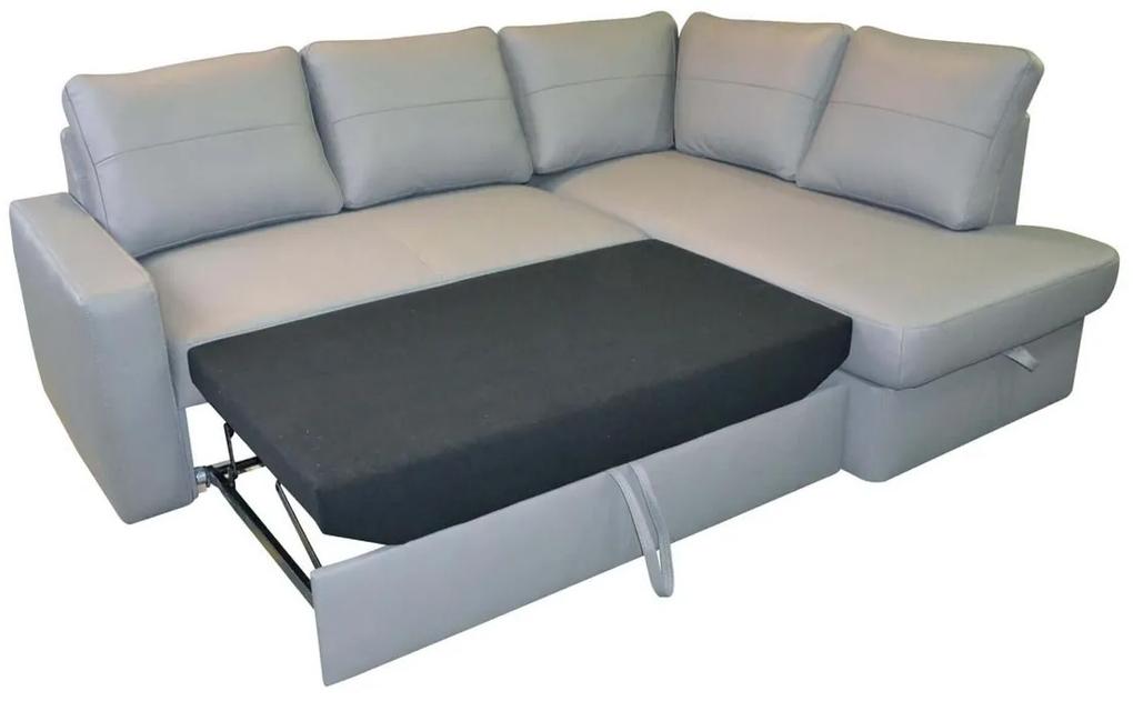 Casarredo - Komfort nábytek Rohová sedací souprava EDGAR rozkládací, s úložným prostorem, kůže | potah: kůže Madras white,Vyberte si provedení rohu:: roh na pravé straně