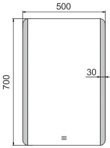 Nimco LED zrcadlo 500x700 ZP 17001
