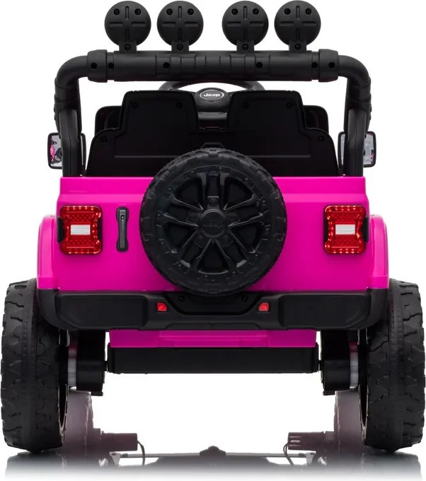 LEAN CARS Akumulátorové vozidlo Jeep Rubicon DK-JWR558 24 V, růžové