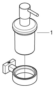 GROHE 40756001 - Dávkovač tekutého mýdla ESSENTIALS CUBE 160 ml lesklý chrom