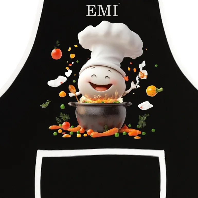 Kuchyňská zástěra Gusto EMI, černá