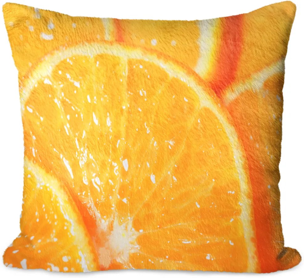 IMPAR Polštář Pomeranč 40x40 cm (Velikost: 40 x 40 cm, Materiál: Mikroplyš)