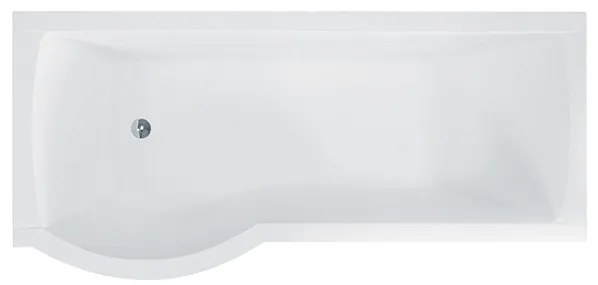 Besco Akrylátová atypická vana s vanovou zástěnou INSPIRO VK 150x70 (160x70, 170x70) Barva: Bílá, Rozměry (cm): 150x70, Orientace: Levá