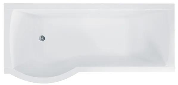 Besco Akrylátová atypická vana s vanovou zástěnou INSPIRO VK 150x70 (160x70, 170x70) Barva: Bílá, Rozměry (cm): 160x70, Orientace: Pravá