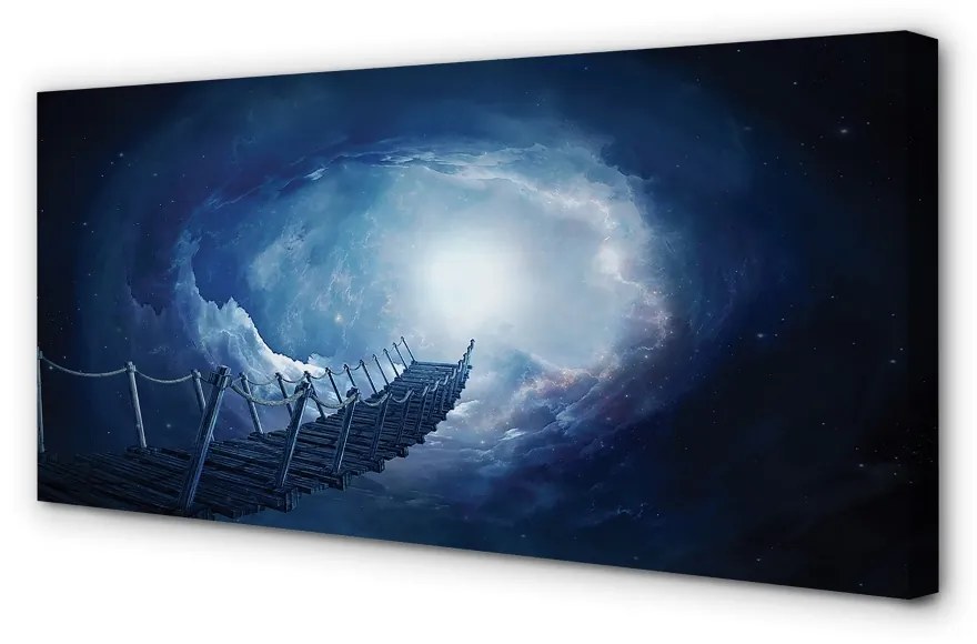 Obrazy na plátně Oblohy zataženo bridge 120x60 cm