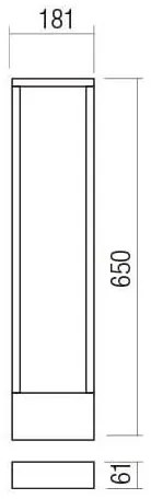 Redo 90509 - LED Venkovní lampa WALD LED/10W/230V IP65 antracit