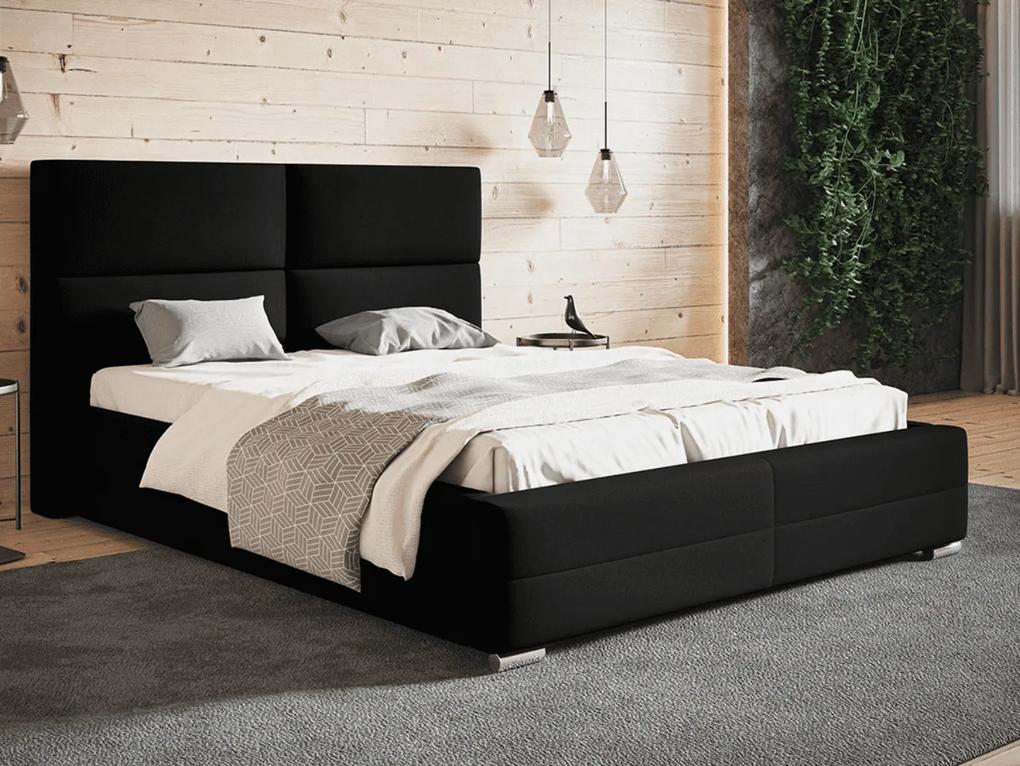 Velká postel s úložným prostorem 200x200 cm Diana Barva: Zelená - Kronos 19