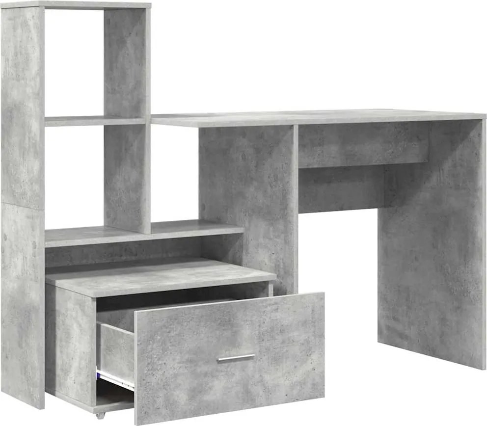 Stůl Betonově šedá Kompozitní dřevo 131,5 x 50 x 106,5 cm 3337268