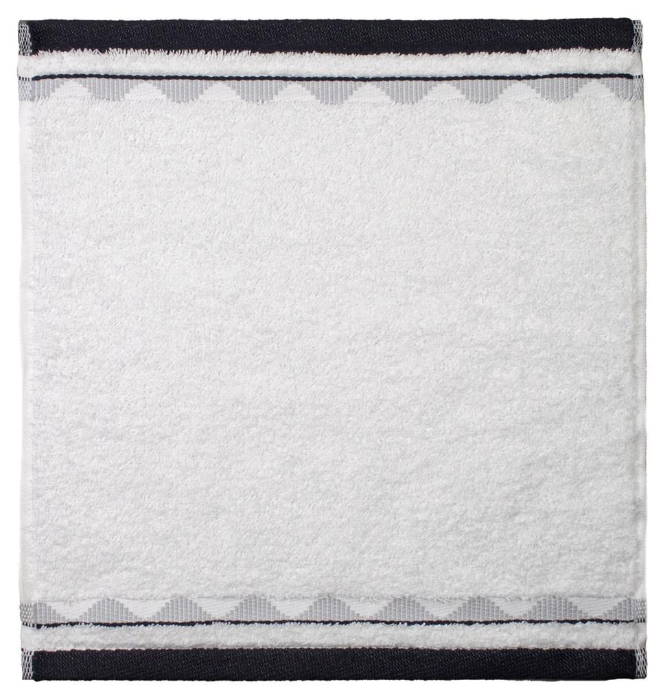 SMOOTH WAVES ručník 30 x 30 cm, bílá
