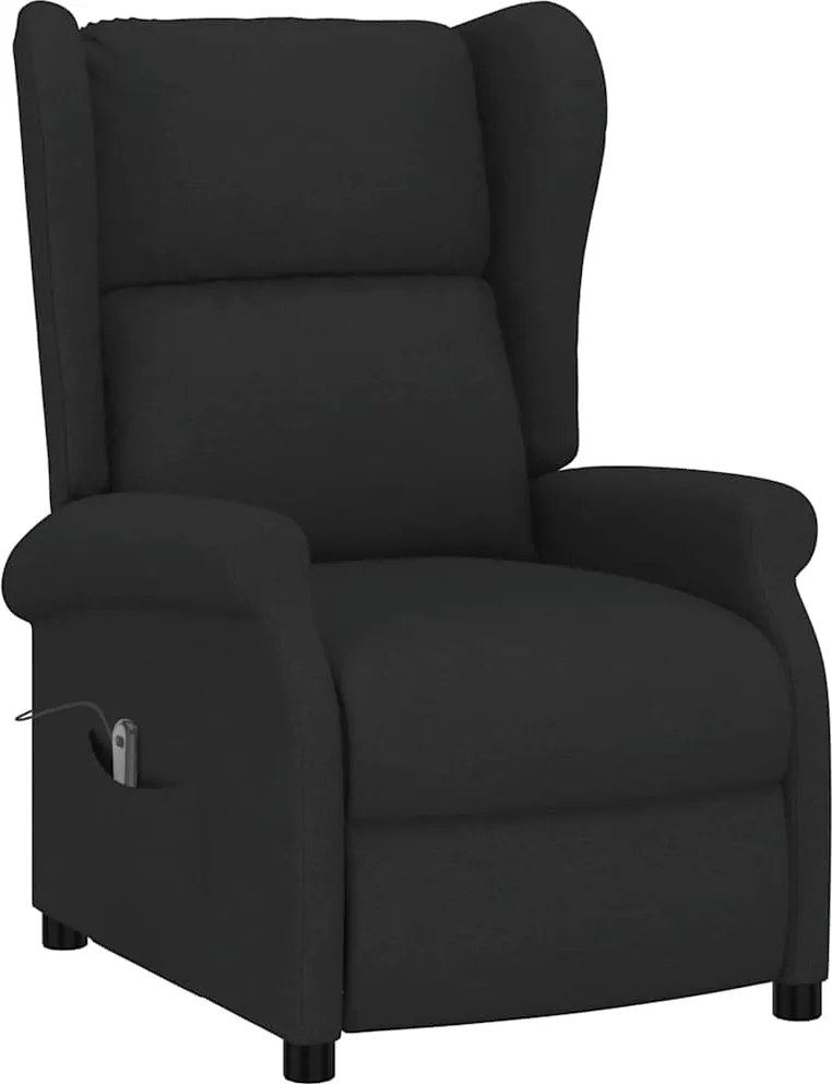 Elektrické polohovací křeslo ušák černé textil 3098321