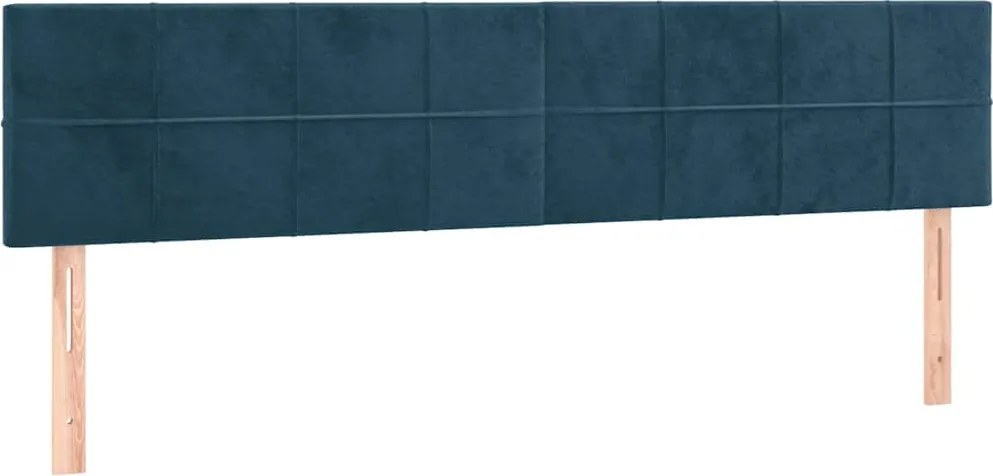 Box spring postel s matrací tmavě modrá 200x200 cm samet 3130983