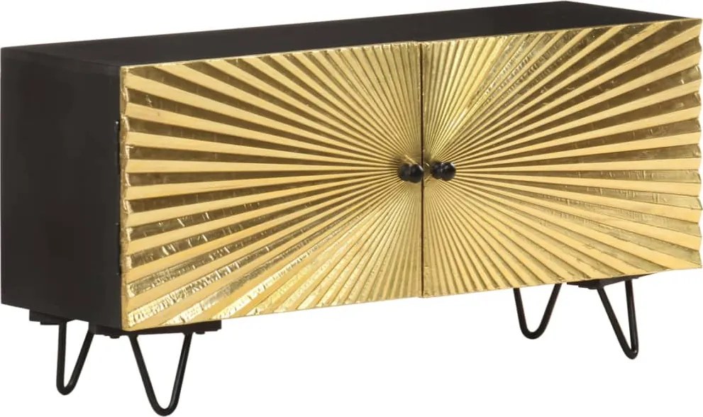 TV stolek 90 x 30 x 45 cm masivní mangovníkové dřevo 322681