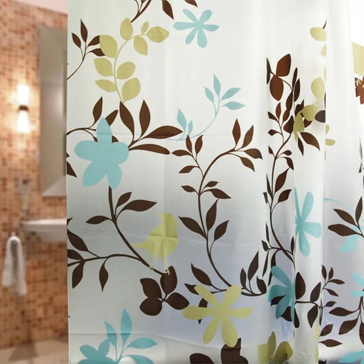 Aqualine Aqualine, Sprchový závěs 180x180cm, vinyl, květovaný, ZV012