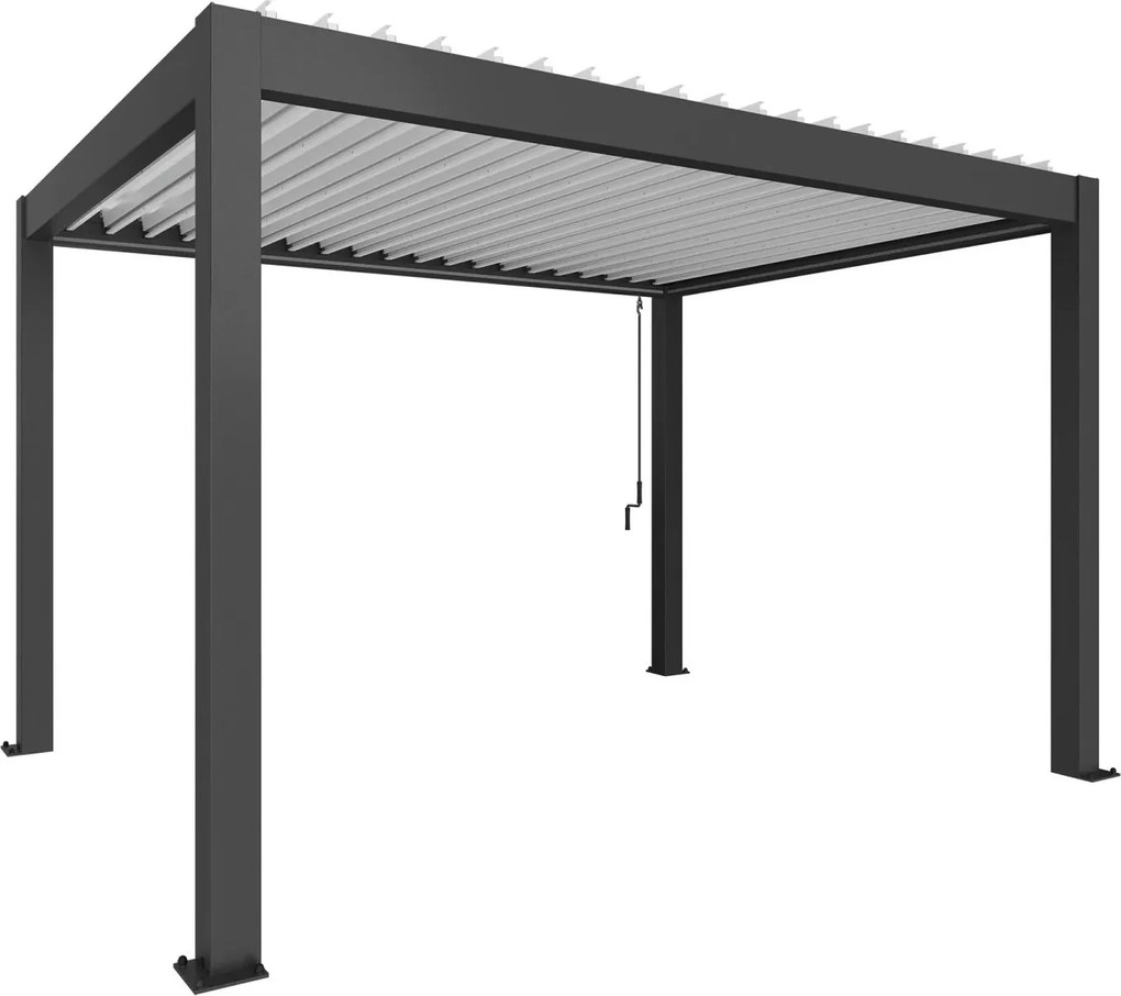Biohort Pergola 4 x 3 tmavě šedá/bílá 404,5 x 312 cm