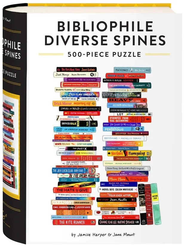 Chronicle Books Puzzle Bibliophile Diverse Spines 500 dílků