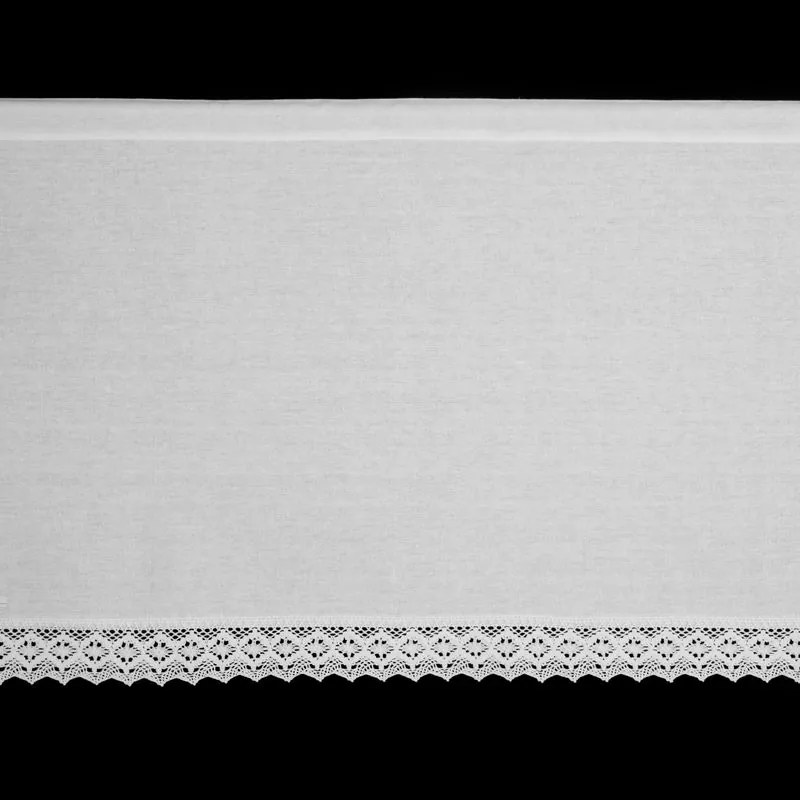 Bílá záclona CLARIE s krajkou 150x60 cm