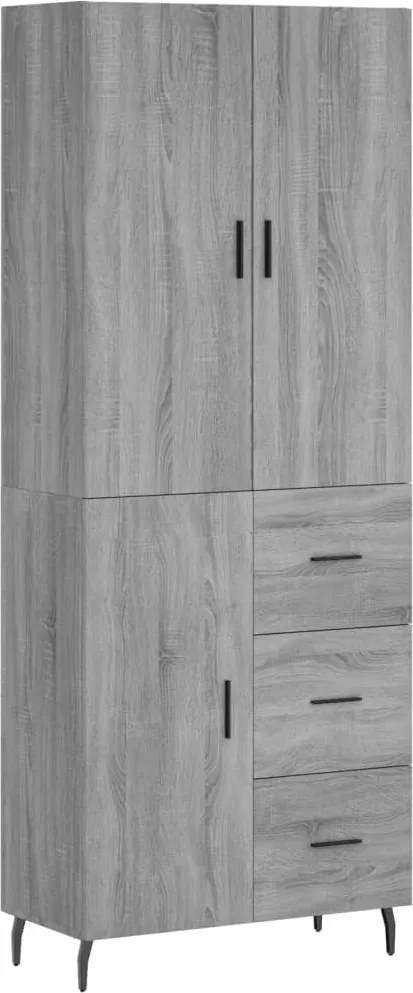 Skříň highboard šedá sonoma 69,5 x 34 x 180 cm kompozitní dřevo 3195921